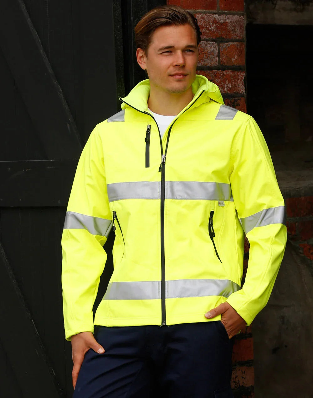Adults’ HiVis Heavy Duty Softshell Jacket with 3M Tapes SW30 Low Price ...