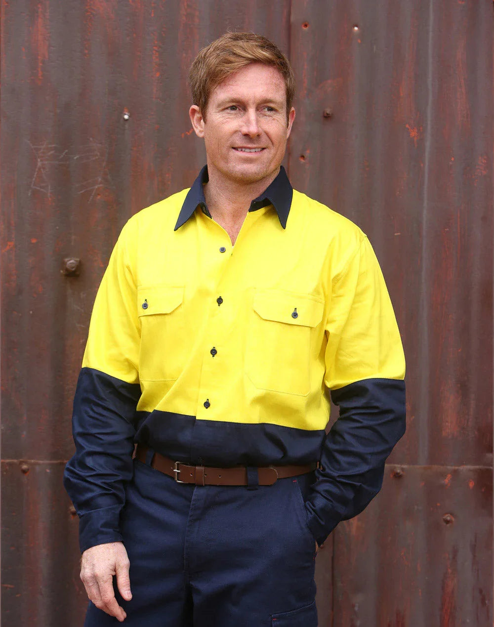 High Visibility Long Sleeve Work Shirt