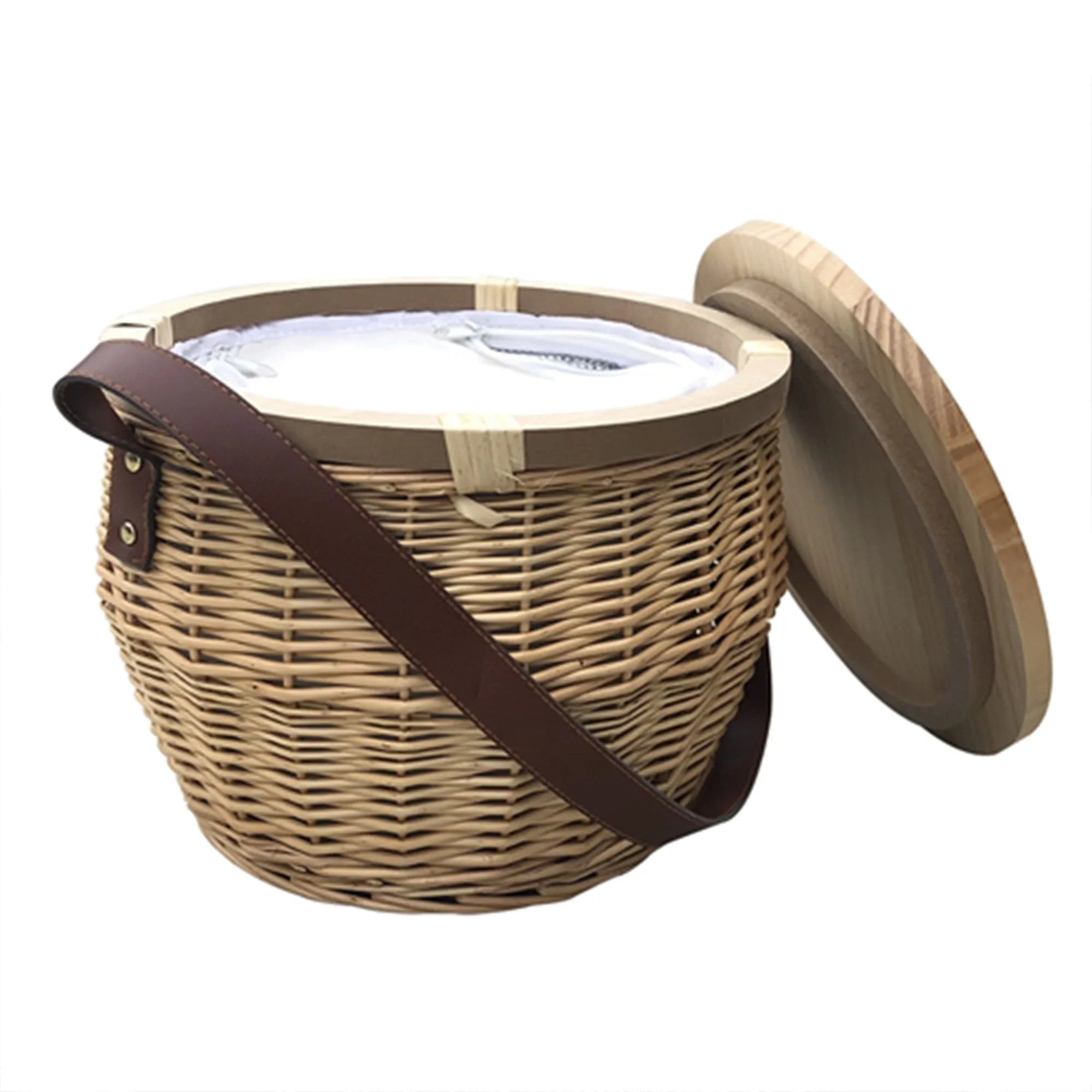 Scotch Wicker Picnic Cooler Basket Round WCB001 Low Price with Logo